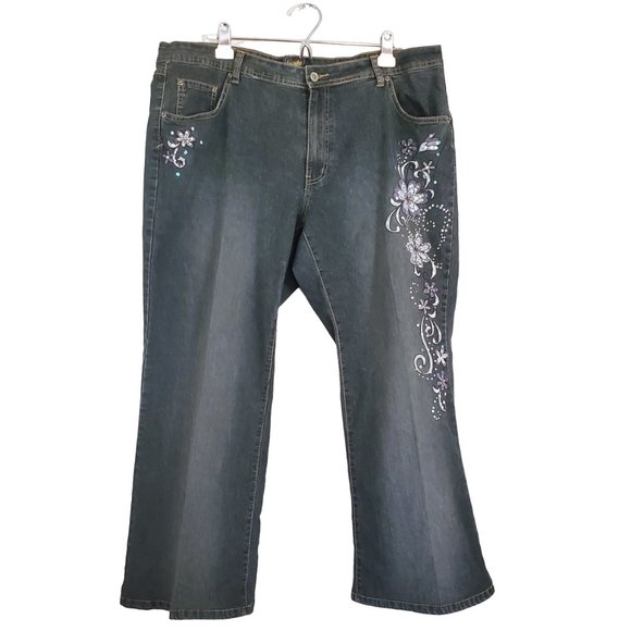 Angels | Jeans | Angels Embellished Ankle Bootcut Flare Denim Jeans ...